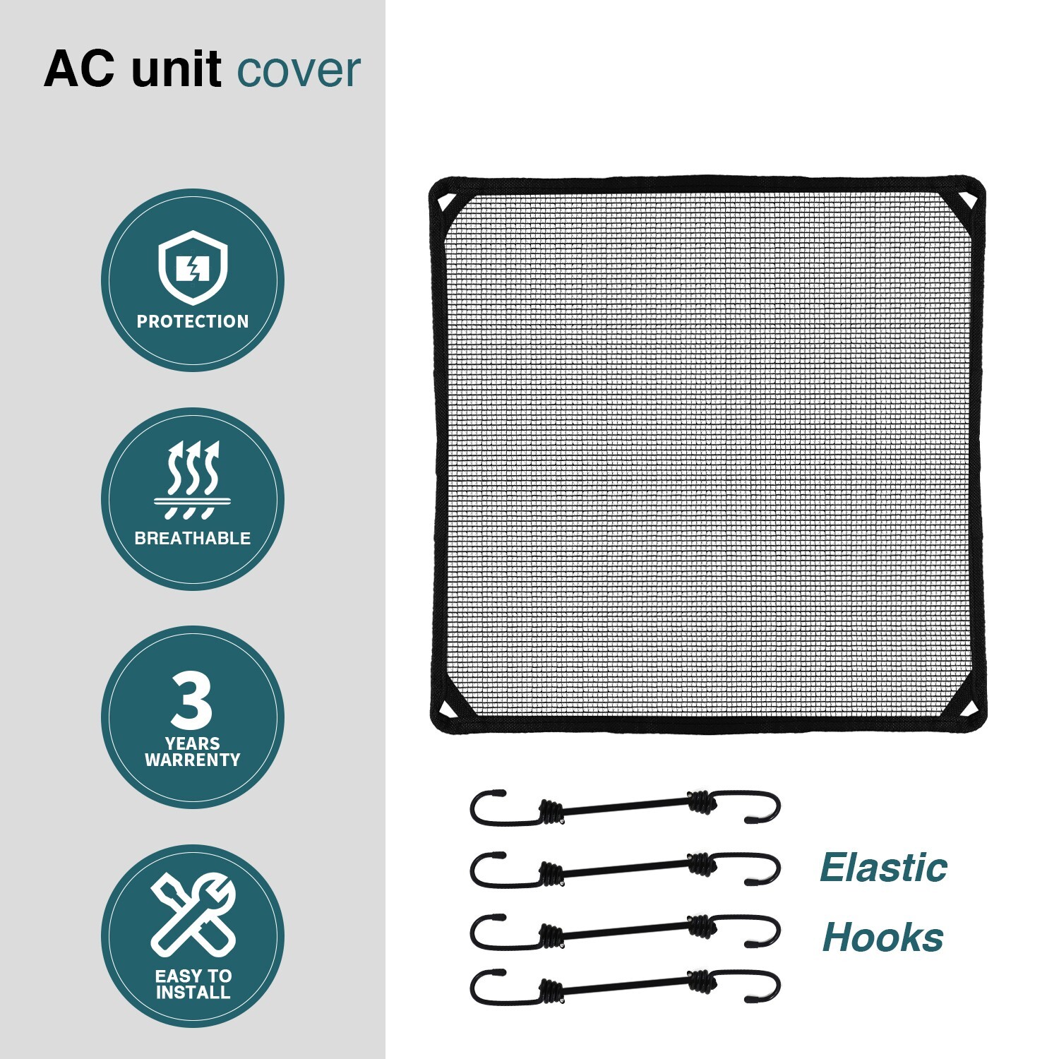 Outside Air Conditioner Mesh Cover Vinyl Winter Summer for Unit AC ...
