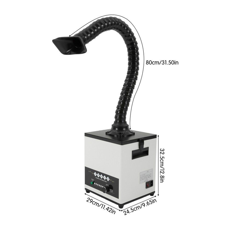 100W Fume Extractor Smoke Purifier Strong Smoke Absorber Filtration ...