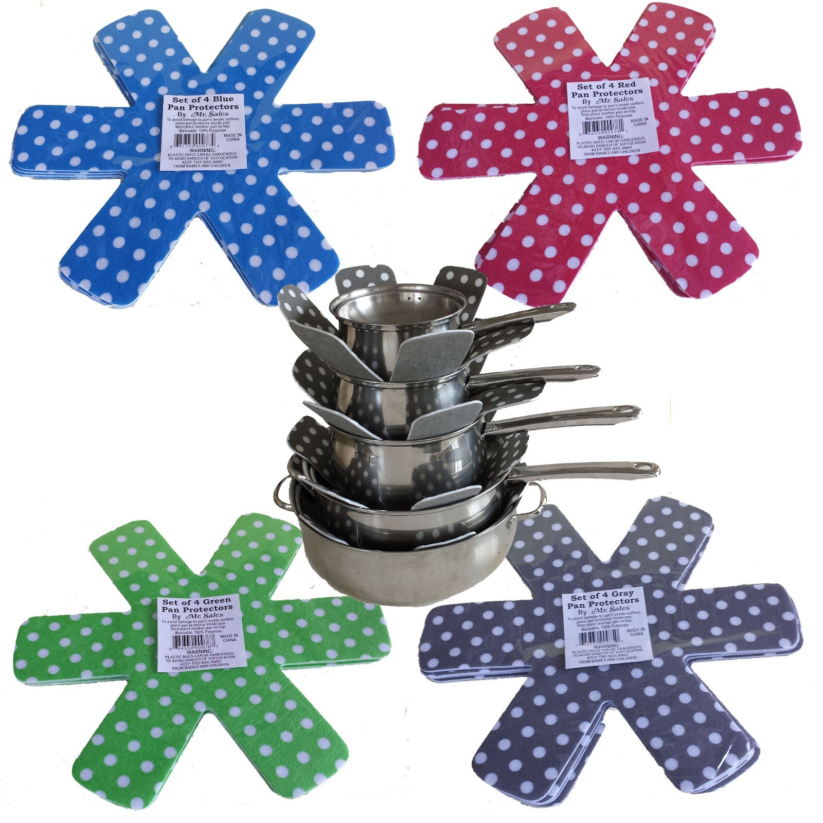 Pan / Cookware Scratch Protector Pads (Set of 12) 15" Diameter & 0.12 ...