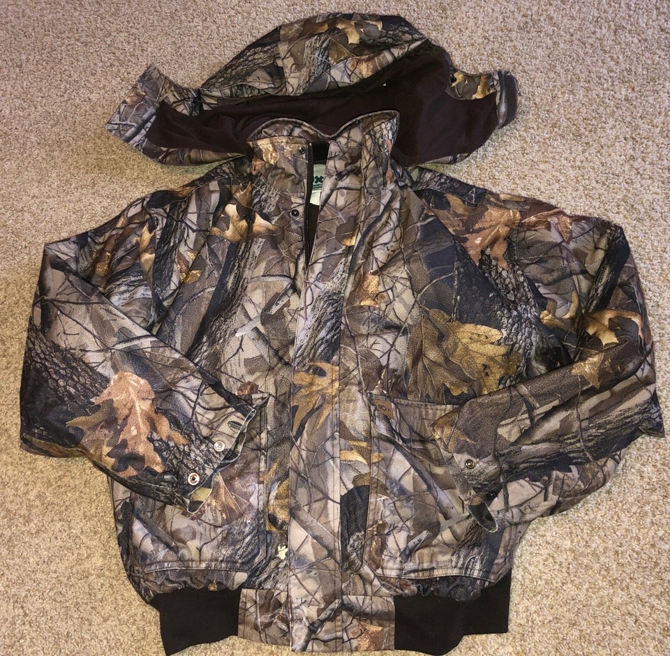 10X Men's sz XL Realtree Hardwoods Camo Hunting Jacket w Removable ...