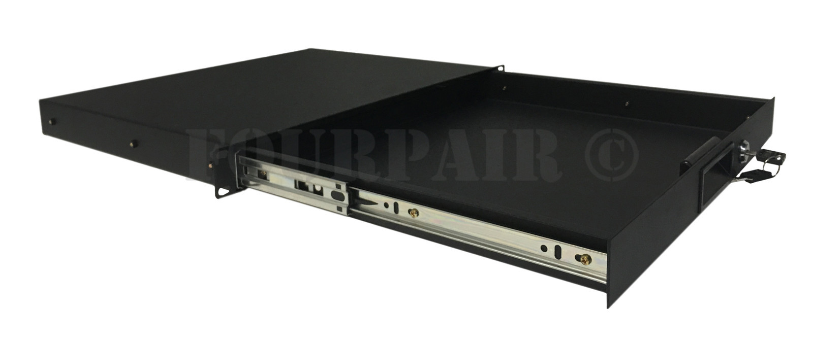 1 Space 1U Heavy-Duty 19" Lock Locking Deep Rack Mount Drawer DJ Rack ...