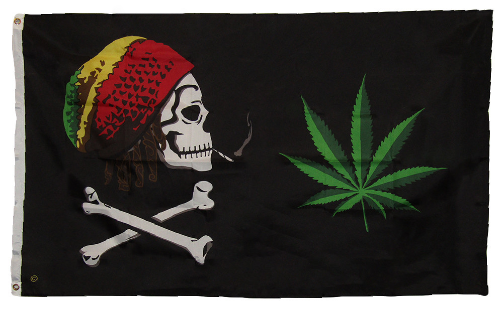 3x5 Rasta Crossbones Pirate Weed Marijuana Flag 3'x5' Grommets TFJ | eBay