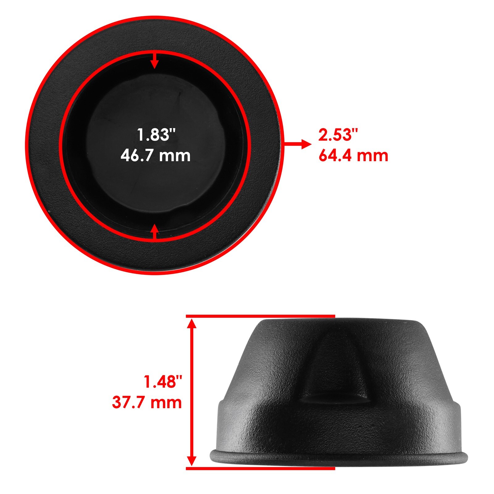 Caltric Rubber Wheel Cap for Yamaha Timberwolf 250 4X4 2000 / 5GT-2512A ...