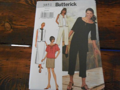 Butterick Sewing pattern 3851 Un-cut - Misses Sizes 6-8-10 Vest-Tunic ...