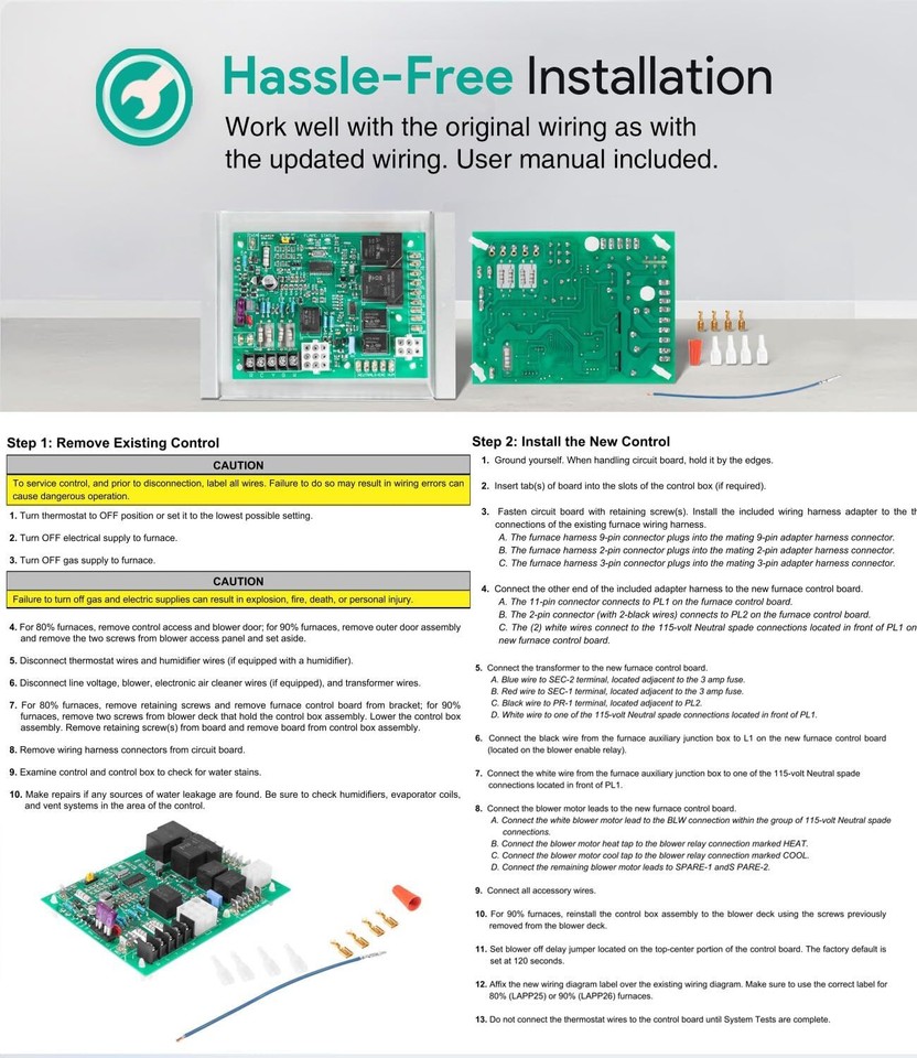 903106 G6 Furnace Control Board ICM2805A for Nordyne Miller Intertherm ...