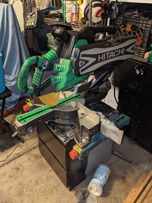 Hitachi C12LSH 12'' slide compound miter saw w/ Digital Bevel And Miter ...