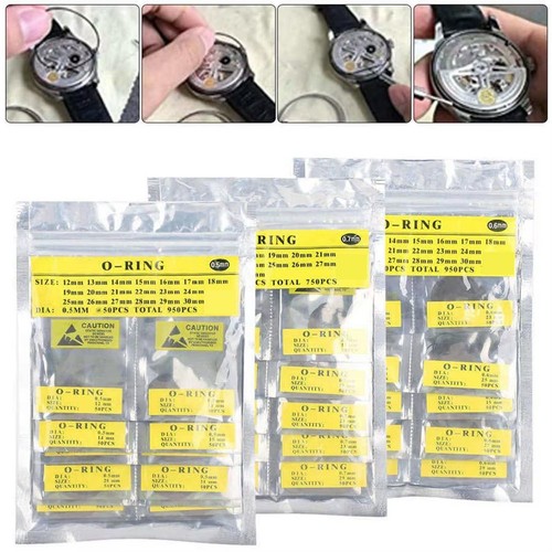 Watch Repair Essentials 750950Pcs O Ring Rubber Gaskets Waterproof Kit ...