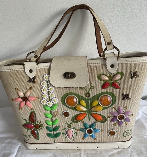 Enid Collins Of Texas Vintage 1960’s Purse Bag - Summer Time Rhinestone ...
