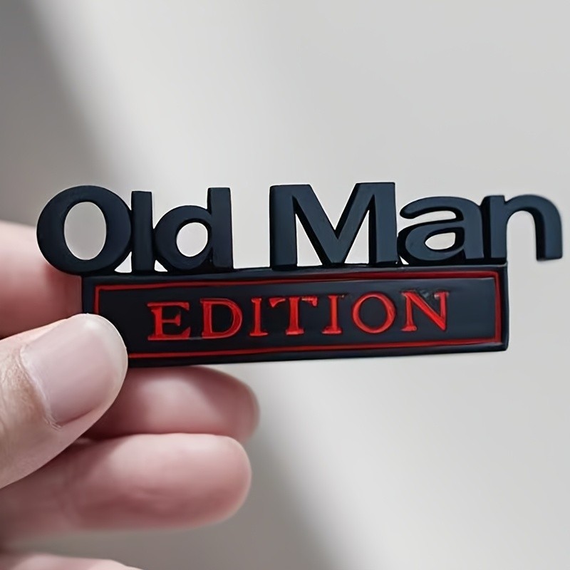 2pcs Old Man Edition Emblem Auto Car Aufkleber Sticker 3D Badge Decal ...