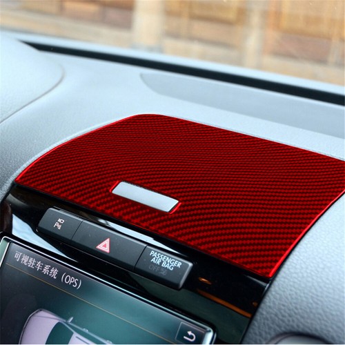 Red Carbon Fiber Storage Box Cover Sticker Trim For Volkswagen Touareg ...