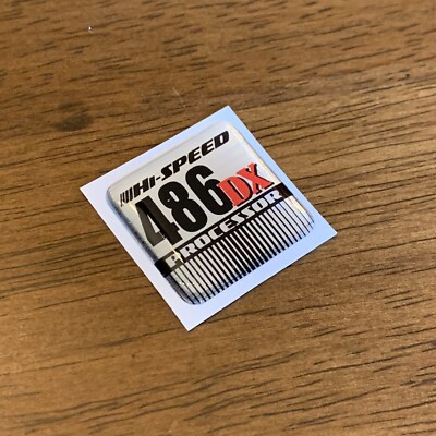 Custom Vintage 486 DX Silver Computer Case Badge DOMED Sticker Retro ...