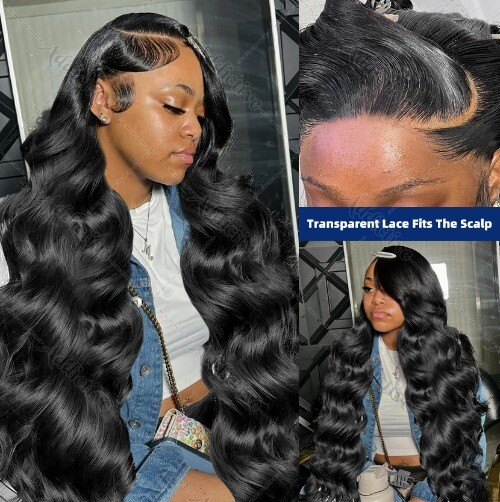 30 Inch 13x4 Body Wave Transparent Lace Front Wig 13x6 HumanHair Wigs ...