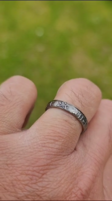 Word Shani Protection Saturn Plain Iron Ring Horse Shoe