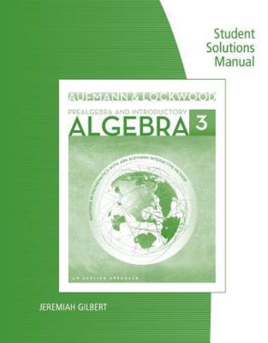 Student Solutions Manual for Aufmann/Lockwood's Prealgebra and ...
