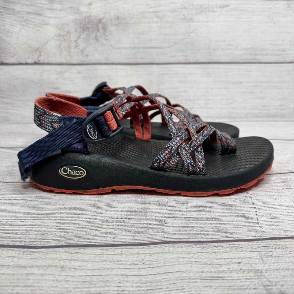 Chaco Women's Z/Cloud X Sandals Size 8 Coral Blue Woven Strap Comfort ...