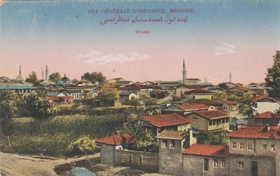 RARE Ottoman POSTCARD Inegol BROUSSE Turkey General View bursa Vintage ...