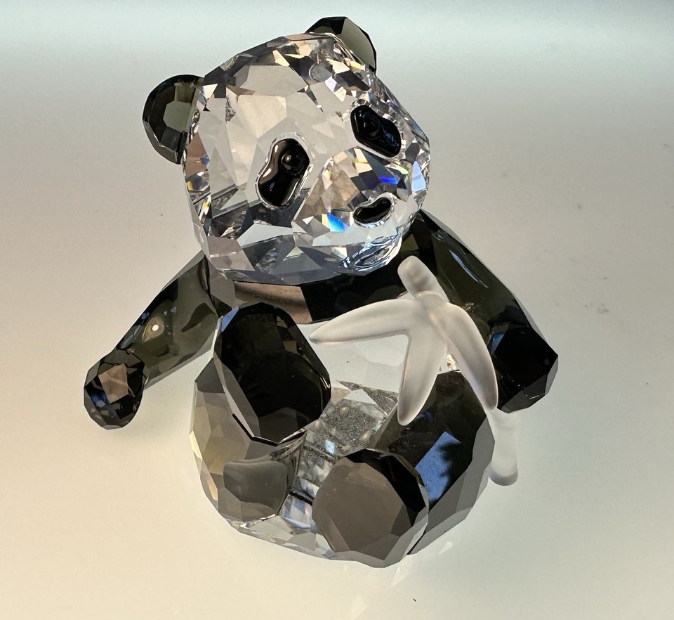 SWAROVSKI CRYSTAL FIGURINE SCS 2008 PANDA CUB #905543 LIMITED EDITION w ...
