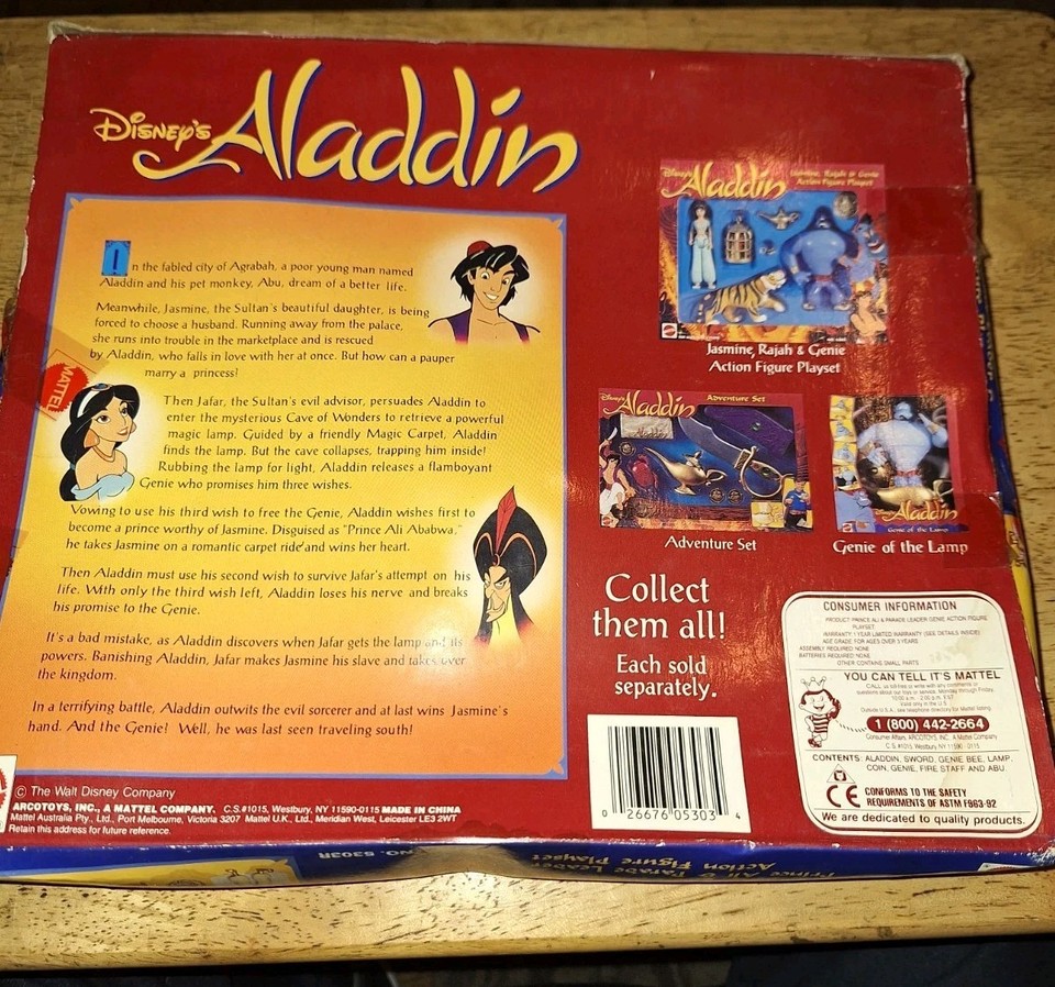 Disney Aladdin Playset Prince Ali & Parade Leader Genie Action Figures ...
