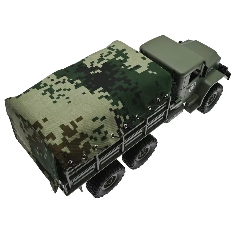 6-Wheel Military RC Truck - Ultimate Off-Road Rock Crawler with Canvas ...