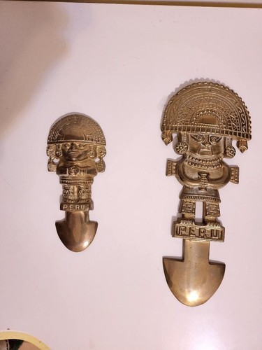 Vintage two Tumi Peruvian knives warrior wall decor, 6 and 11 inches ...