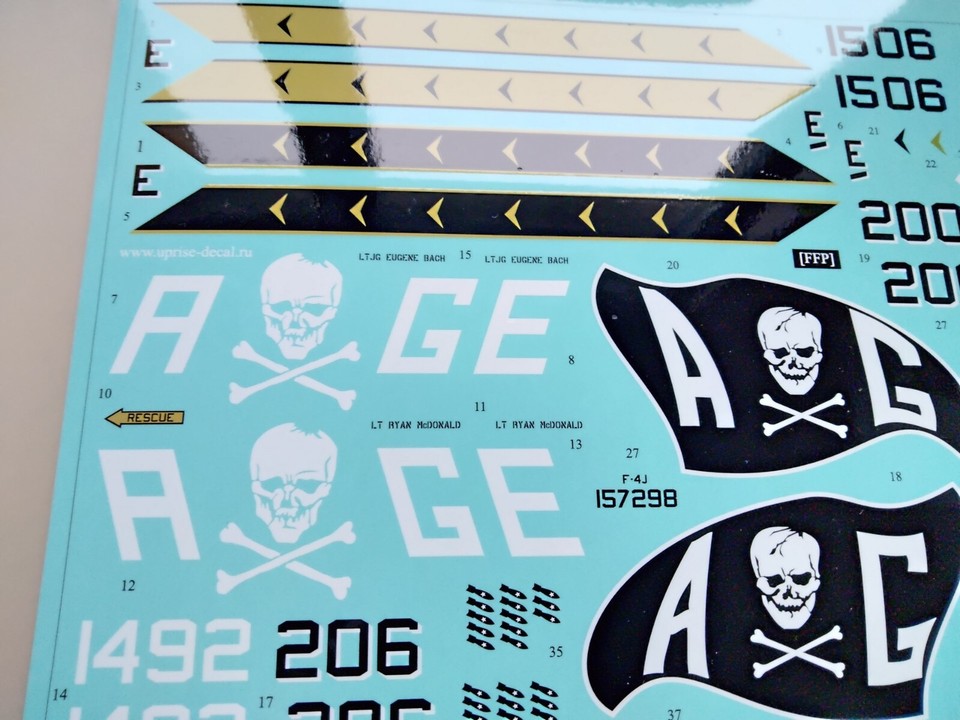 1:32 Decal F-4B/N/J Phantom-II VF-84 (FFA film) - UpRise Decals UR32198 ...