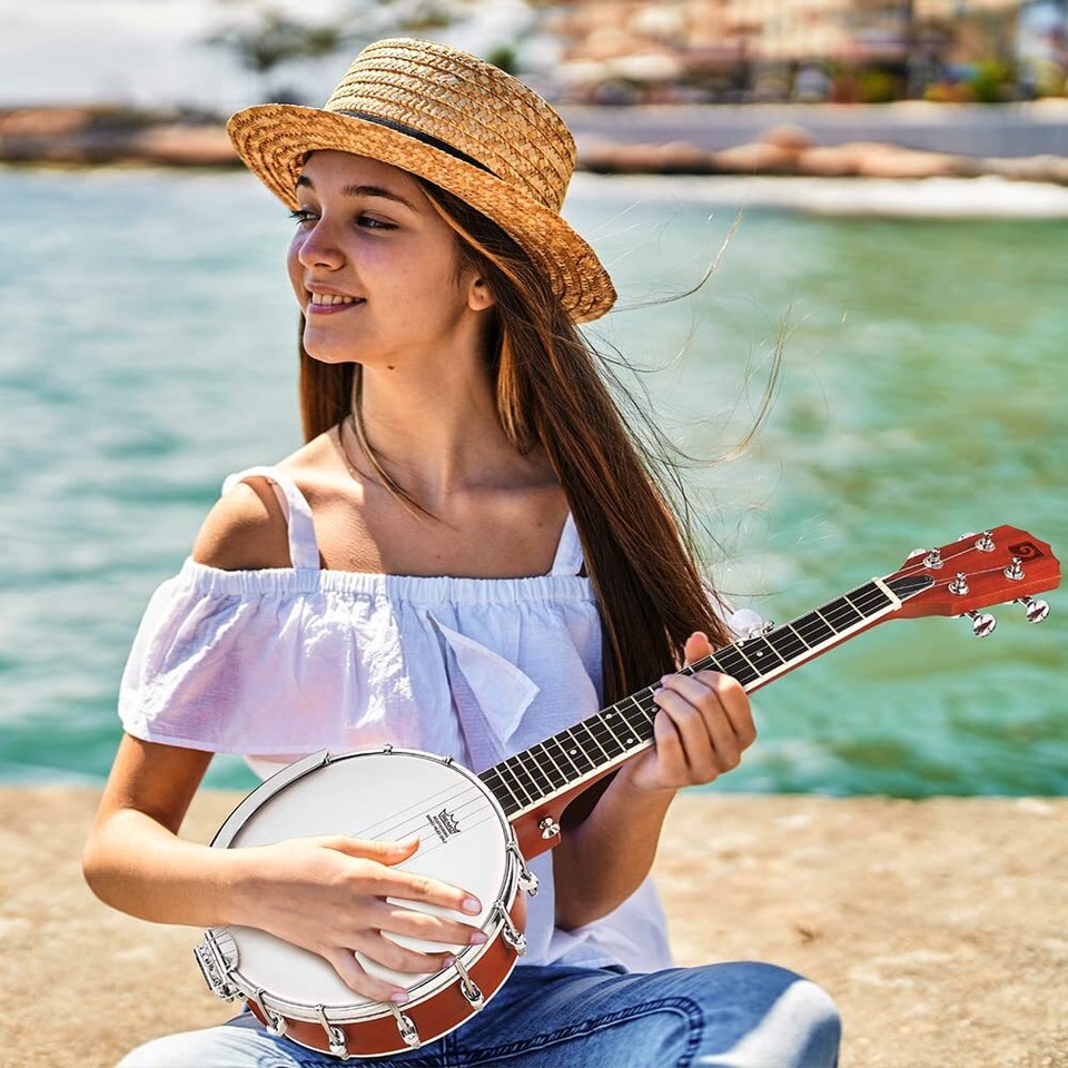 Vangoa 5 String Banjo 26 Inch, MINI Travel Banjo, Banjo Beginner Kit ...