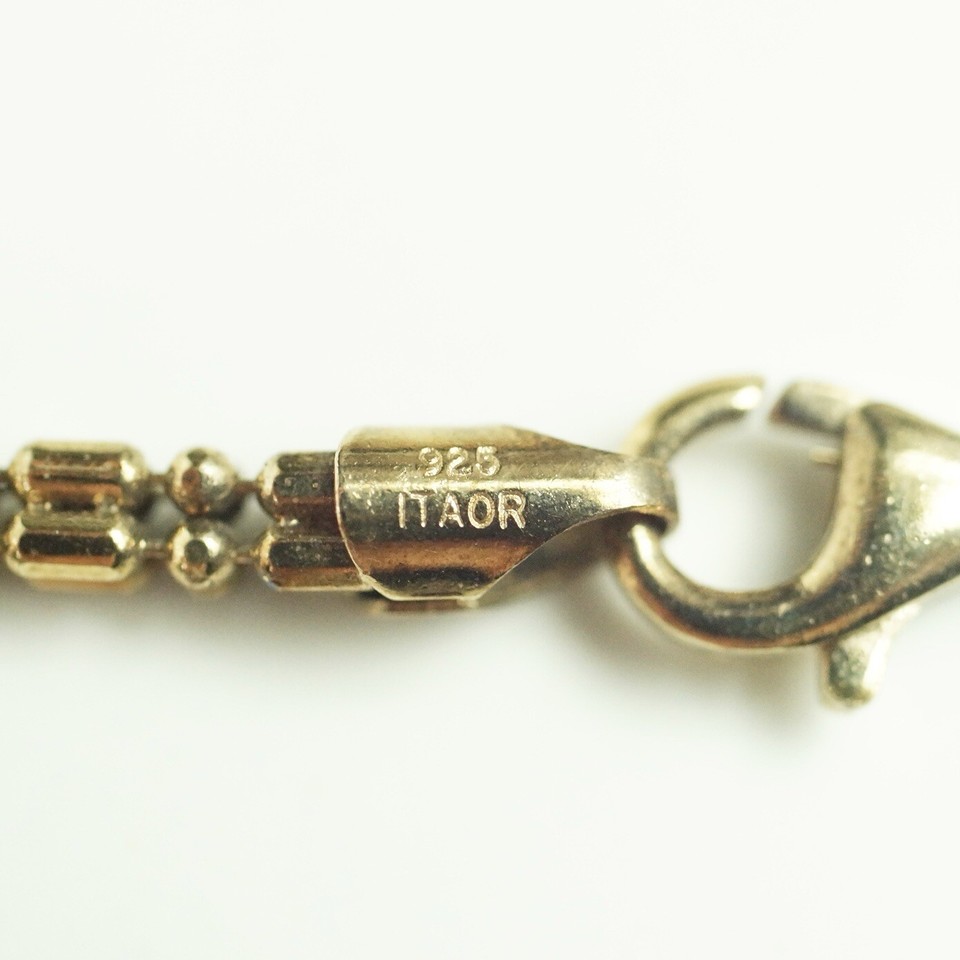 Itaor Gold Over Sterling Silver 3 mm Wide Quadruple Dot Dash Chain ...