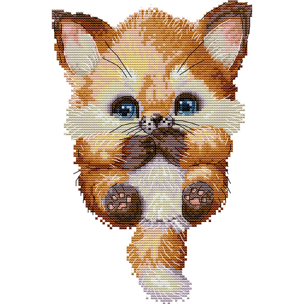 Cross Stitch Kits 14CT Stamped Cute Fox Canvas Needlework (DA414) | eBay