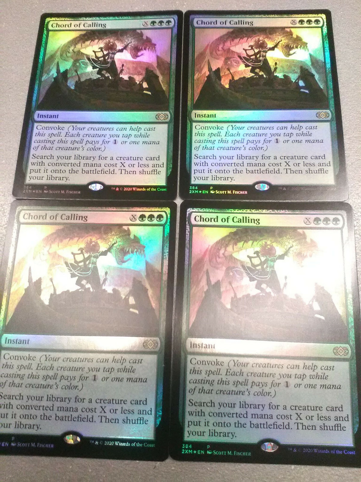 CHORD OF CALLING FOIL PROMO x 4 PLAYSET ENG - MTG DOUBLE MASTERS MINT ...