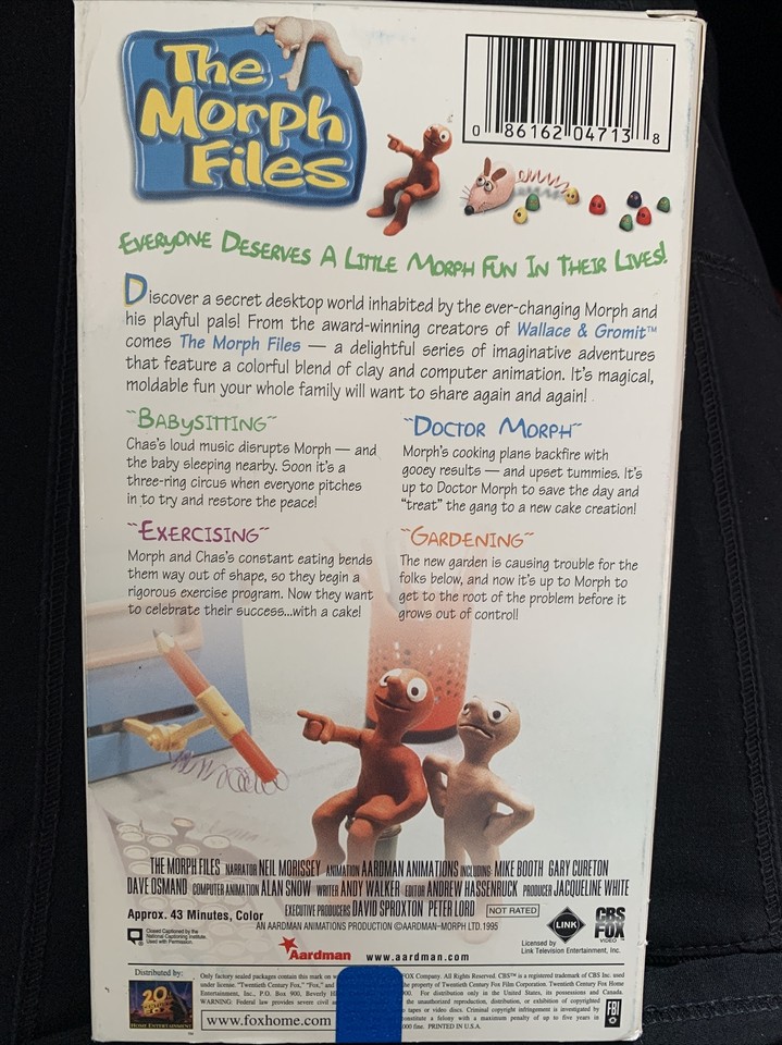 The Morph Files VHS Volume 1 Morph Fun Babysitting Exercising Dr Morph ...