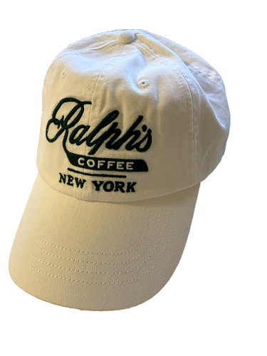 Polo Ralph Lauren Ralph's Coffee New York Ball Cap NYC Hat White Green ...
