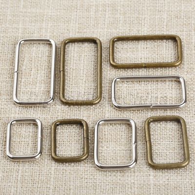 20Pcs Metal Square Buckle Bag Strap Connector Webbing Rings For DIY Bag ...