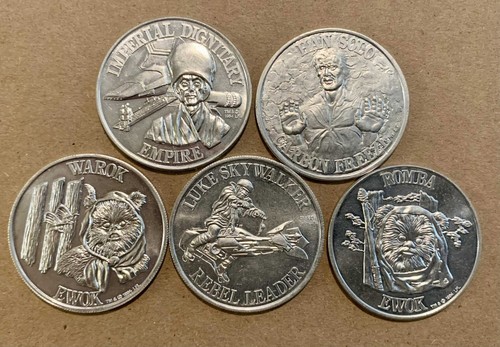 Vintage Star Wars POTF Last 17 Lot of Various Figure Coins Warok Romba ...
