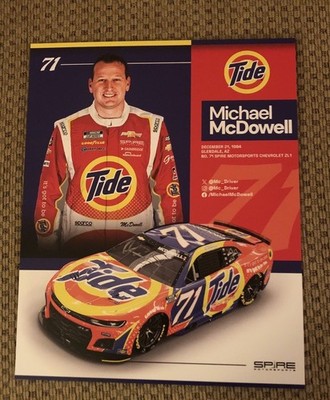Nascar Driver #71 Michael McDowell Tide 2025 Postcard | eBay