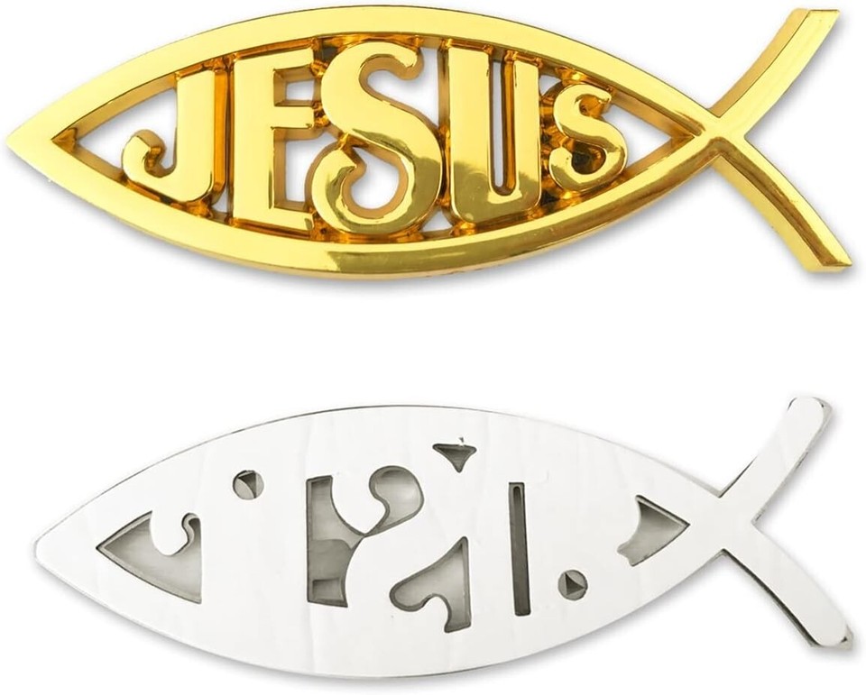 Jesus Fish Christian Emblem Christian Fish Car Badge for Car Truck ...