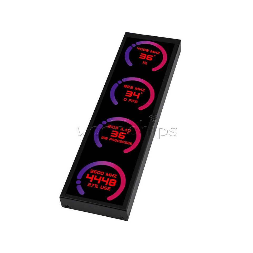 8.8"Long Strip LCD Screen 1920*480 USB-HDMI Sub-Display Monitor for ...