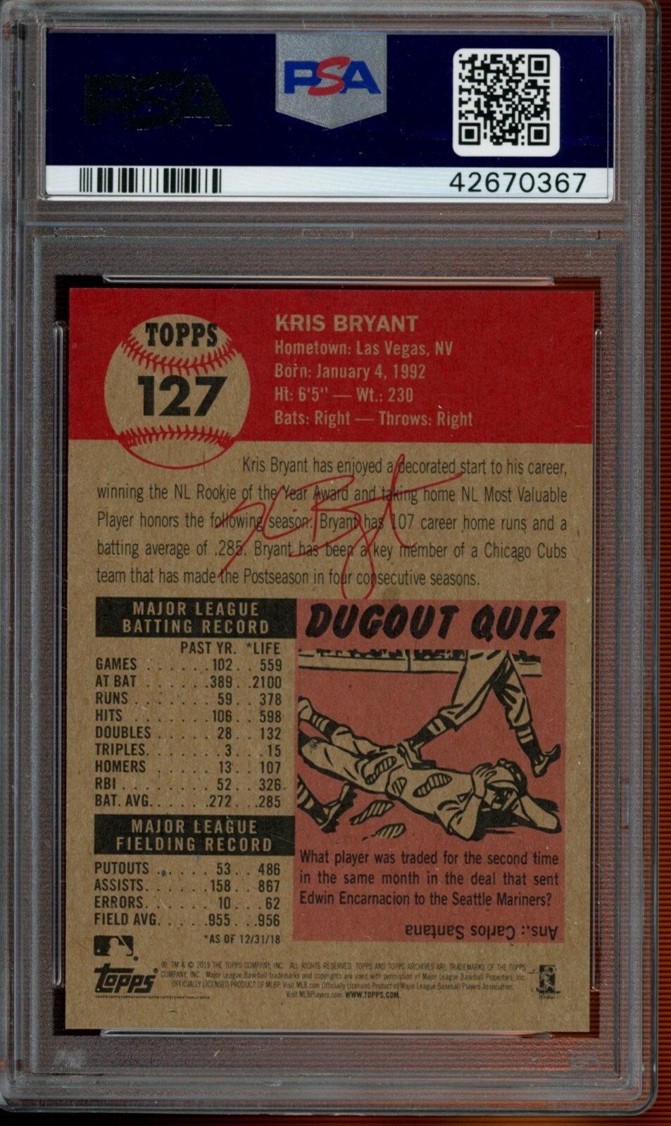 2019 Topps Living Set - Kris Bryant #127 /5361 for sale online | eBay