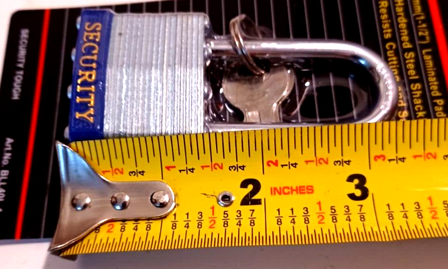 LOCK 40 mm 1-1/2" Padlock - 2 keys long shank padlock 2" shank | eBay