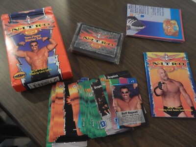VTG. WCW NITRO TRADING CARD GAME UNOPENED PACK 40 LOOSE CARDS INSERTS ...