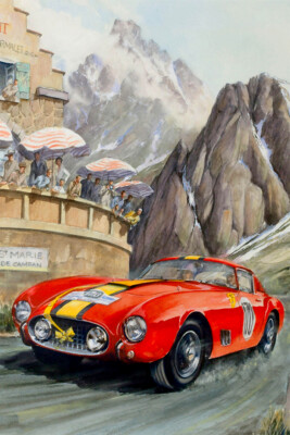Racing Classic Ferrari Car Original Vintage Wall Art Home Decor ...