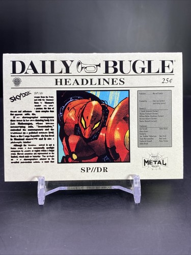 2021 SkyBox Marvel Metal SP DR Daily Bugle Newspaper Booklet Headlines ...