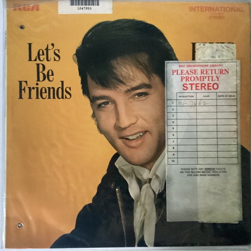 ELVIS PRESLEY BBC GRAMOPHONE LIBRARY LP RECORD ‘LET’S BE FRIENDS’ (RCA ...