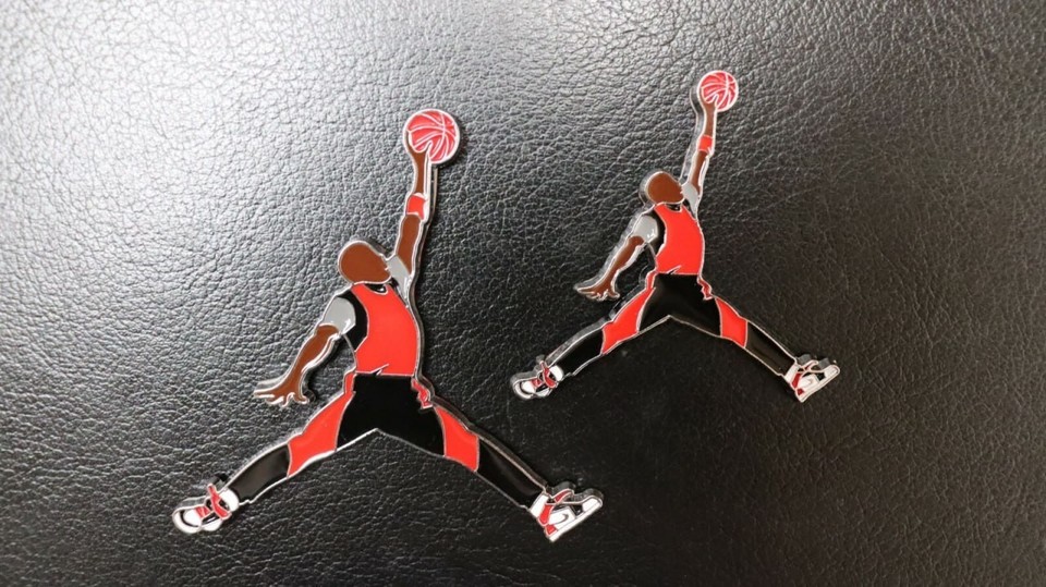 Nike Air Jordan Retro Jumpman Vintage - Car Sticker Label Badge 1 inch ...