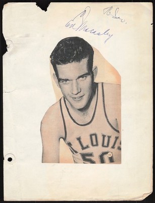 Ed Macauley Double Signed Autograph Vintage NBA Scrapbook Page *BK15 | eBay