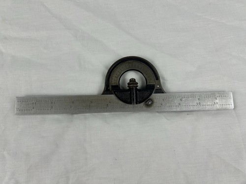 Vintage L S Starrett Co No. 4 12" rule with No. 12 Protractor | eBay