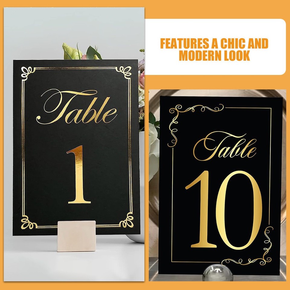 30Pcs Paperboard Table Numbers Decorative Table Number Cards Restaurant ...