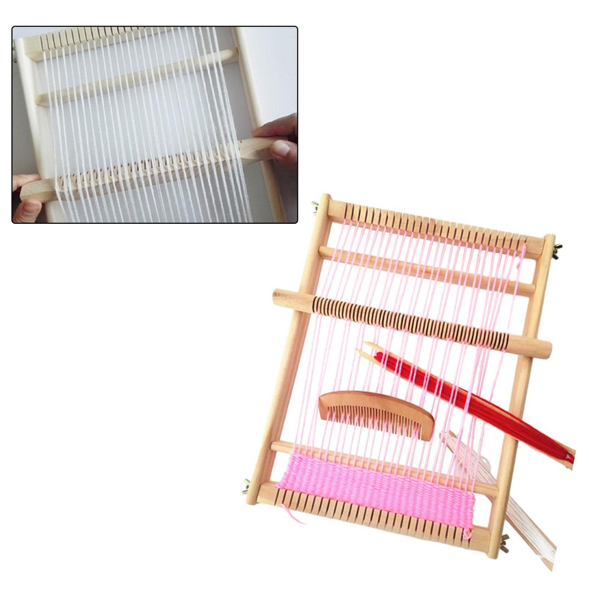 Weaving Looms For Beginners Wooden Weaving Loom | Weaving For Kids