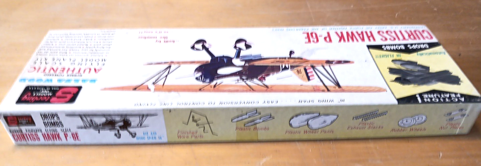 Sterling Models CURTISS HAWK P-6E Balsa Wood Model Airplane PLANS & BOX ...