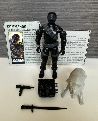 Snake Eyes & Timber V2 100% Complete G.I. Joe 1985 Hasbro Vintage ...