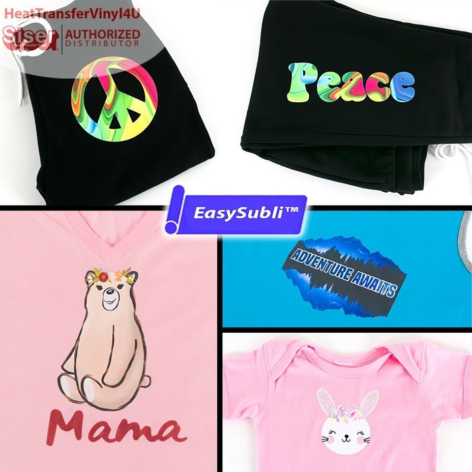 EasySubli Sublimation HTV by Siser 15 Sheets ***FREE SHIPPING*** | eBay
